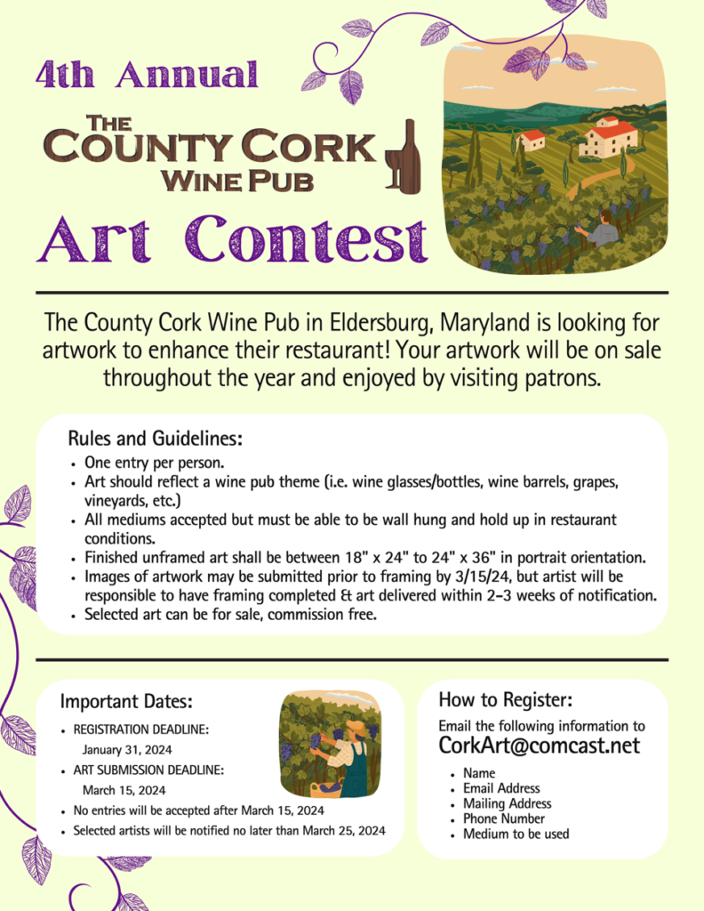 4th Annual Art Contest - The County Cork Wine Pub
